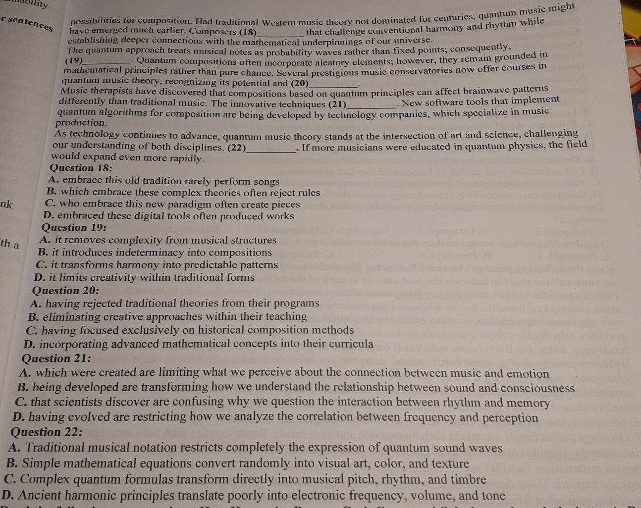 Giải quyết:ability possibilities for composition. Had traditional ...