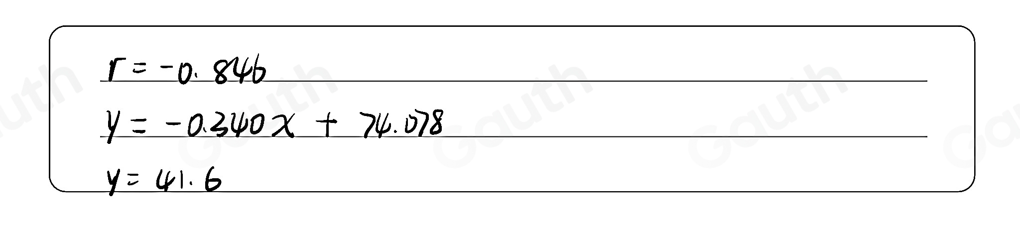Solved: Run a regression analysis on the following bivariate set of ...