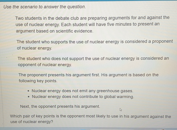 Solved: Use the scenario to answer the question. Two students in the ...
