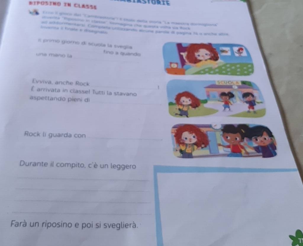 Risolto:Tastorie BIPOSIHD IN CLASSE Eono Il gioóo del ''Cambiestore ...