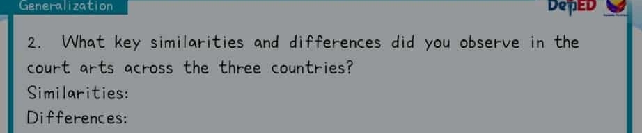 Solved: Generalization DepED 2. What key similarities and differences ...