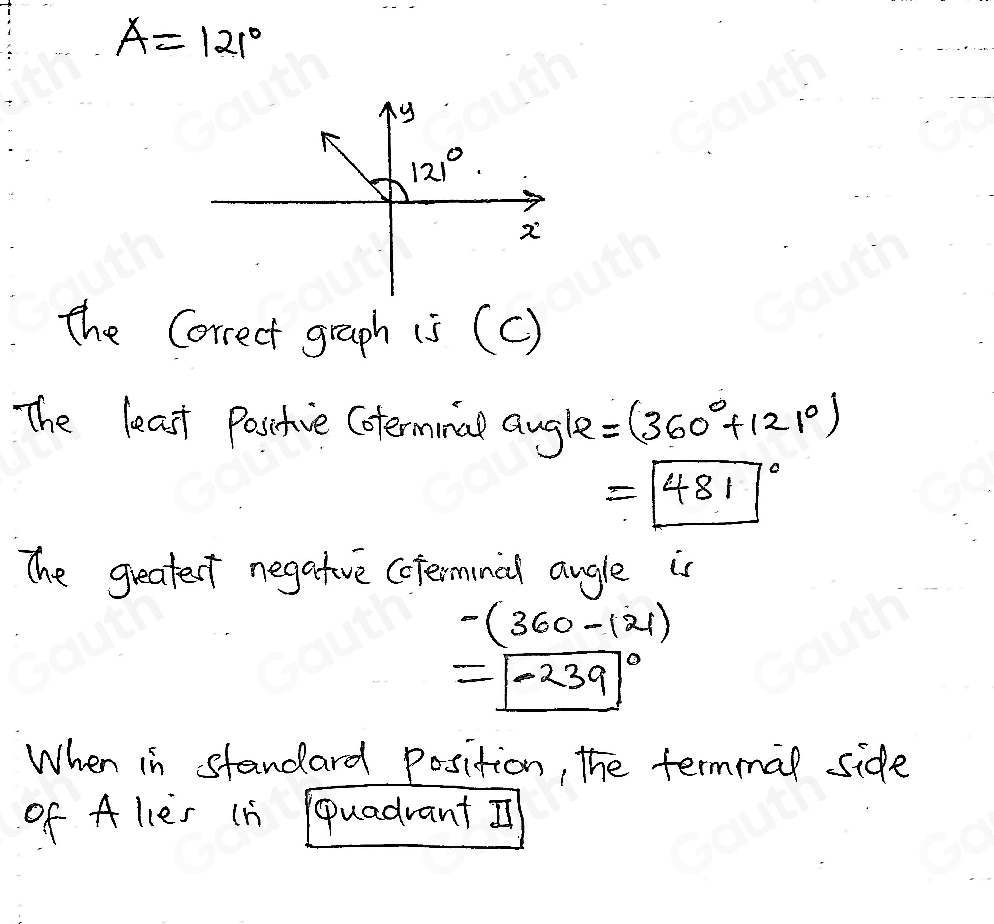 Solved: Sketch the angle in standard position and draw an arrow ...