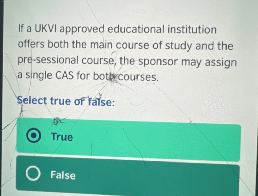 Solved: If a UKVI approved educational institution offers both the main ...