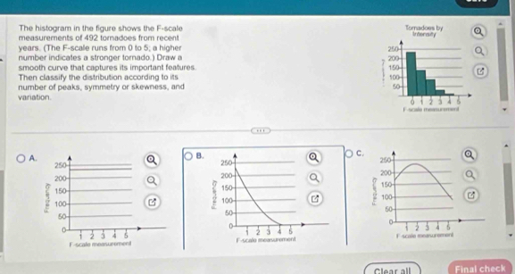 Solved: The histogram in the figure shows the F -scale * measurements ...