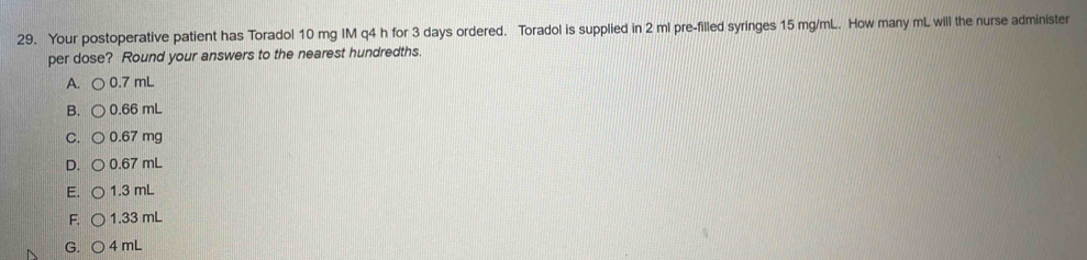 Solved: Your postoperative patient has Toradol 10 mg IM q4 h for 3 days ...