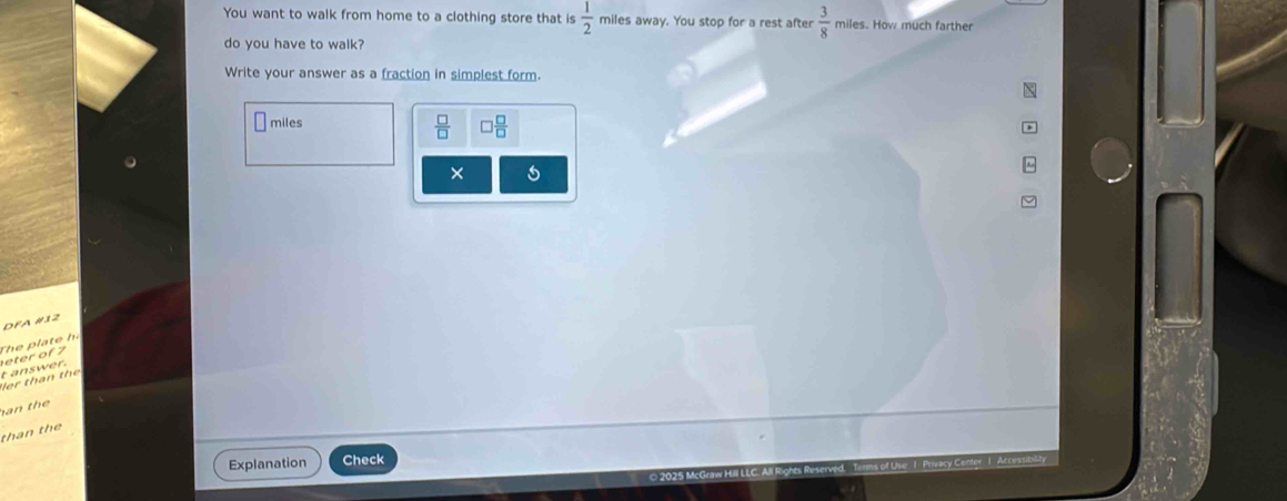 Solved: You want to walk from home to a clothing store that is 1/2 ...