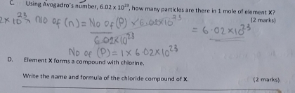 Solved: Using Avogadro's number, 6.02* 10^(23) , how many particles are there in 1 mole of ...
