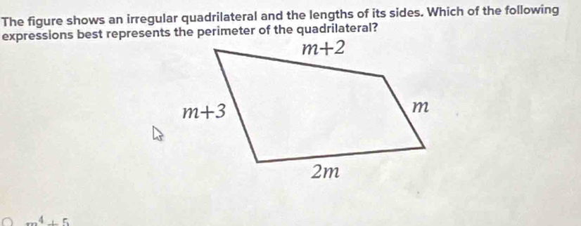 Solved: The figure shows an irregular quadrilateral and the lengths of ...