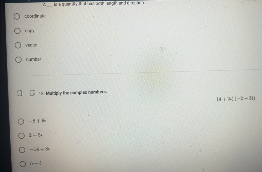Solved: A_ is a quantity that has both length and direction. coordinate ...