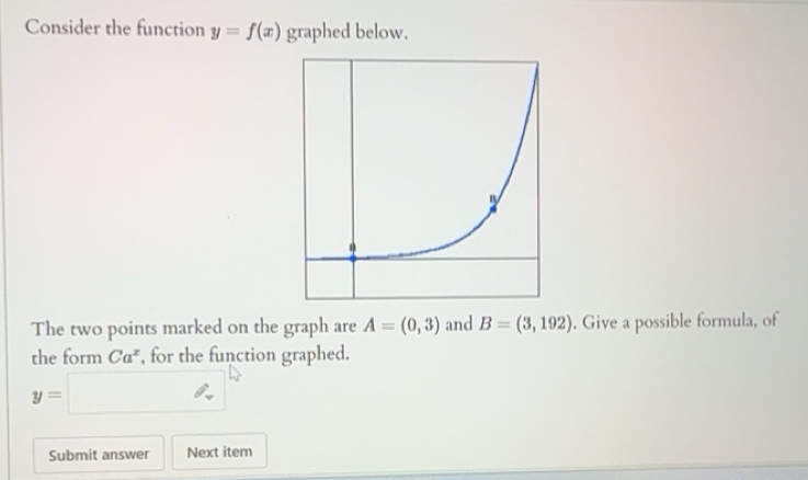 Solved: Consider the function y=f(x) graphed below. The two points ...