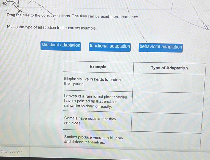 Solved: Drag the tiles to the correct locations. The tiles can be used more than once. Match the ...