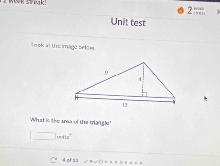 Solved: week streak week 2 streak Unit test Look at the image below ...