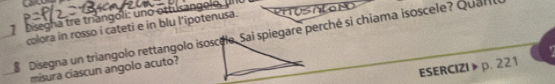 Risolto:Caco 7 bisegha tre triangoli: uno ottusan colora in rosso i ...