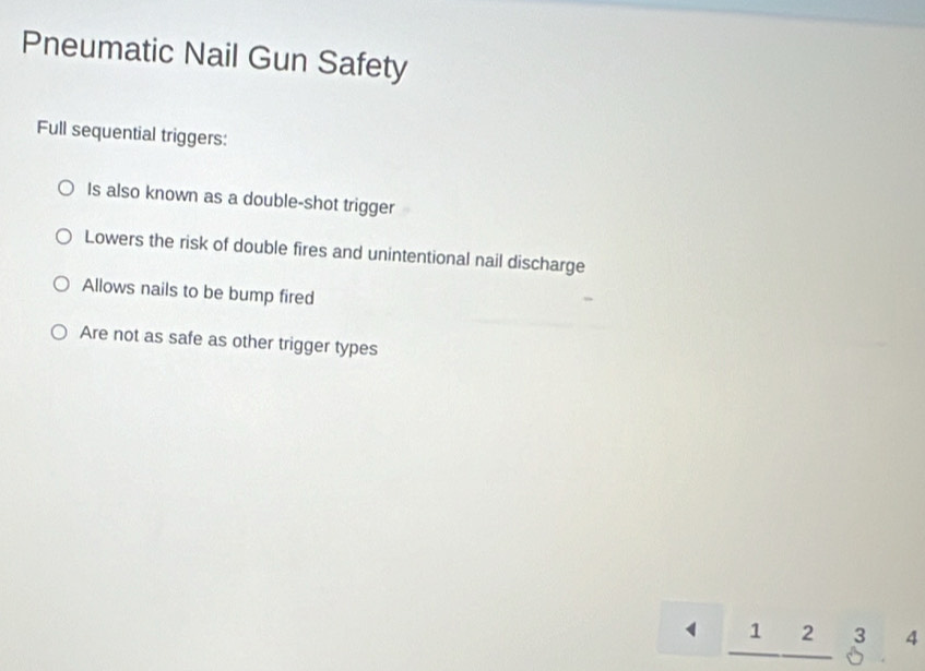 Solved: Pneumatic Nail Gun Safety Full sequential triggers: Is also ...
