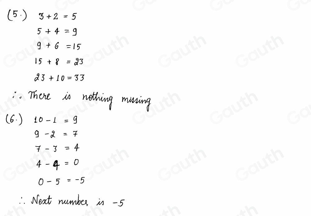 Solved: What is the missing number in the sequence 3, 5, 9. , 15, 23 ...