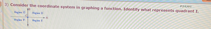 P24201 3) Consider the coordinate system in graphing a function ...