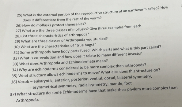 Solved: What is the external portion of the reproductive structure of ...