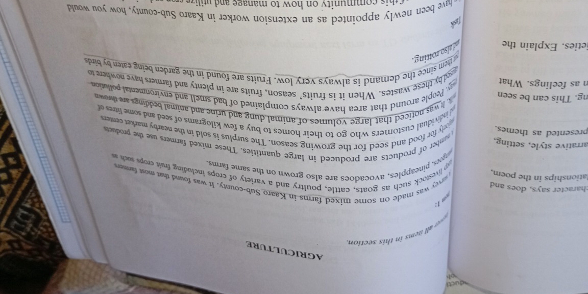 Gelöst:ducti AGRICULTURE r all items in this section 1 : character says ...