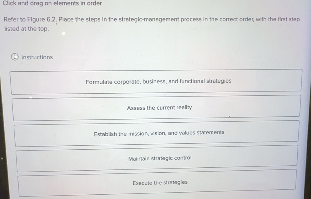 Solved: Click and drag on elements in order Refer to Figure 6.2. Place ...