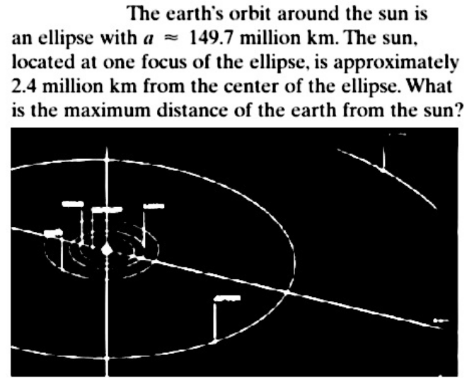 Solved: The earth's orbit around the sun is an ellipse with aapprox 149 ...