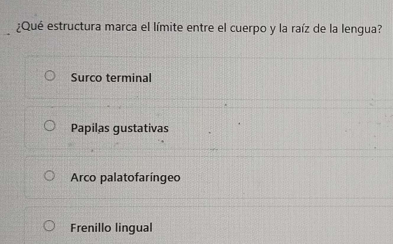 Resuelto:¿Qué estructura marca el límite entre el cuerpo y la raíz de ...