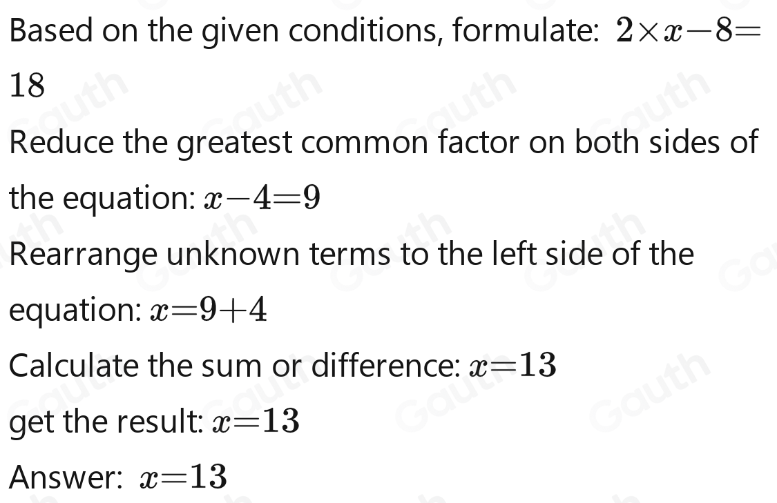 Solved: The sum of two numbers is 18 and their difference is 8. The larger number is [Math]