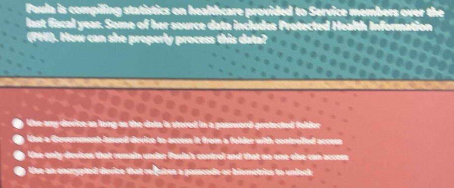 Solved: Paula is compiling statistics on healthcare provided to Service ...