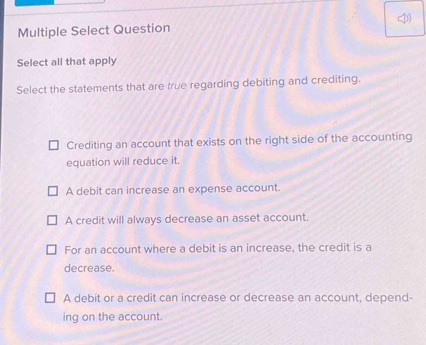 Solved: Multiple Select Question Select all that apply Select the statements that are true ...