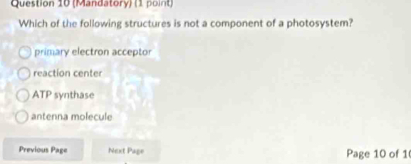 Solved: (Mandatory) (1 point) Which of the following structures is not ...