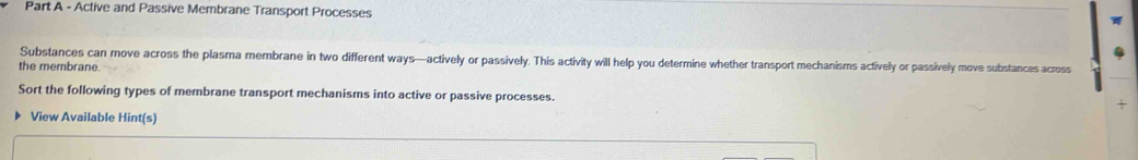 Solved: Active and Passive Membrane Transport Processes Substances can ...