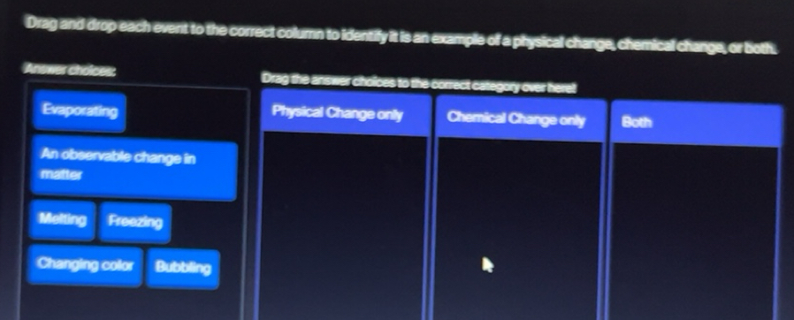 Solved: Drag and drop each event to the correct column to identify it is an example of a ...