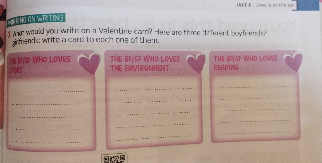 Risolto:Love is in the air WORKING ON WRITING 3, What would you write ...