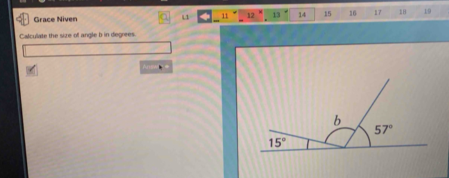 Solved: Grace Niven L1 11 12 13 14 15 16 17 18 19 Calculate the size of ...
