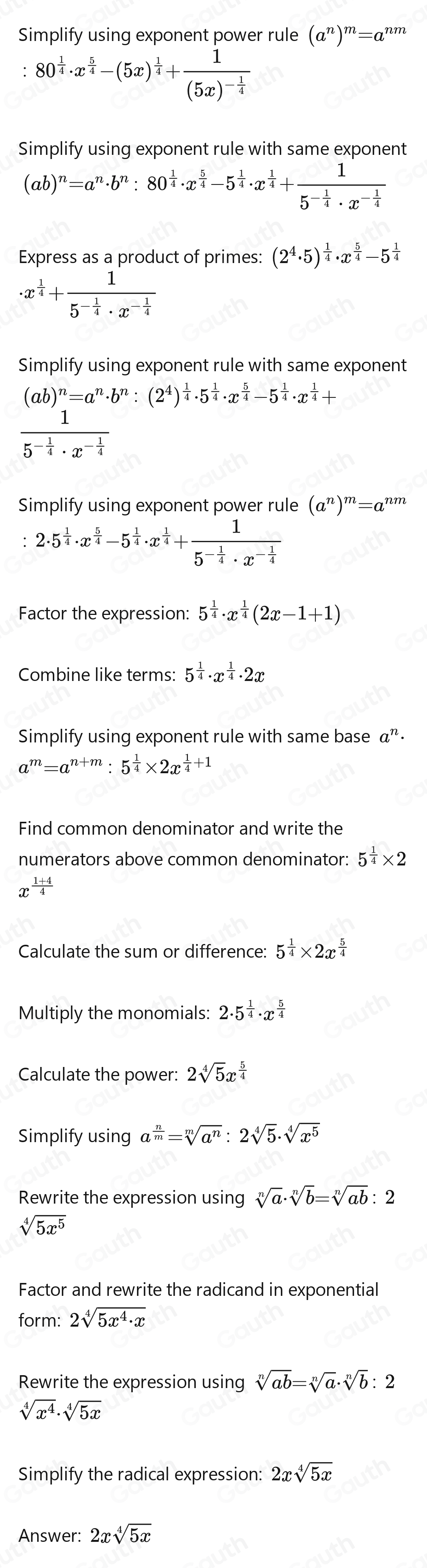 Solved: Simplify: (HINT: 1. convert 30 points rational exponent and ...