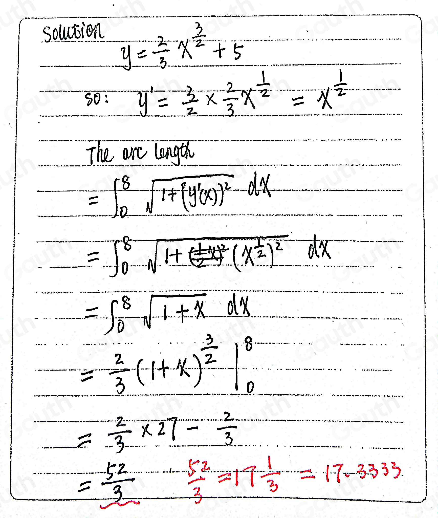 Solved: Find the arc length of the graph of the function over the ...