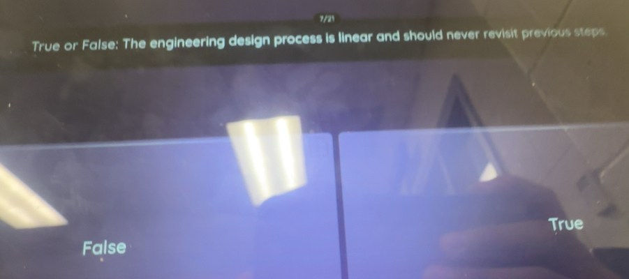 Solved: 7/21 True or False: The engineering design process is linear ...