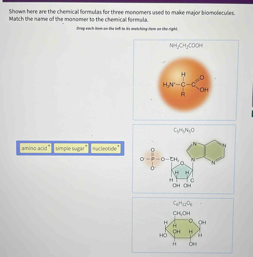 Solved: Shown here are the chemical formulas for three monomers used to ...