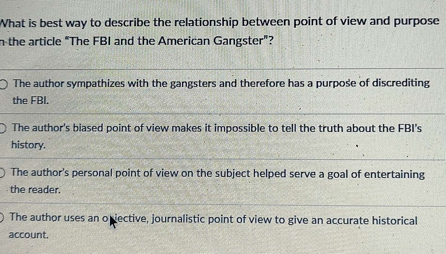 Solved: What is best way to describe the relationship between point of ...