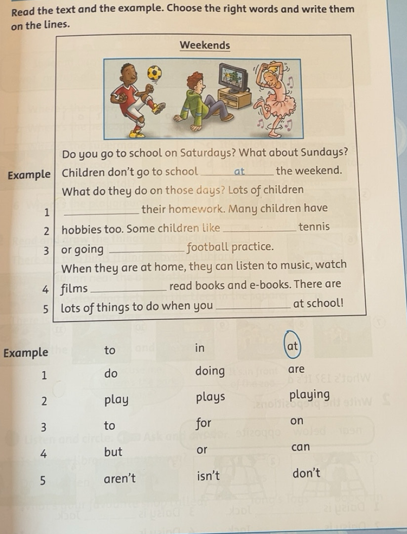 Risolto:Read the text and the example. Choose the right words and write ...