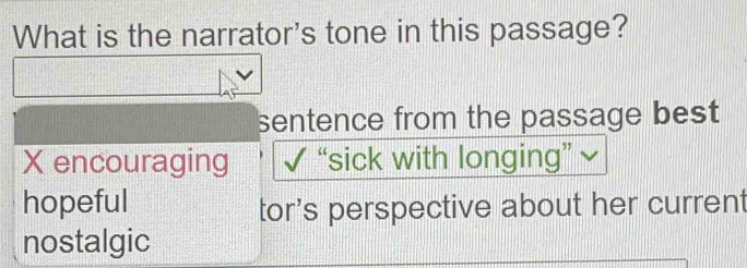 Solved: What is the narrator's tone in this passage? sentence from the ...