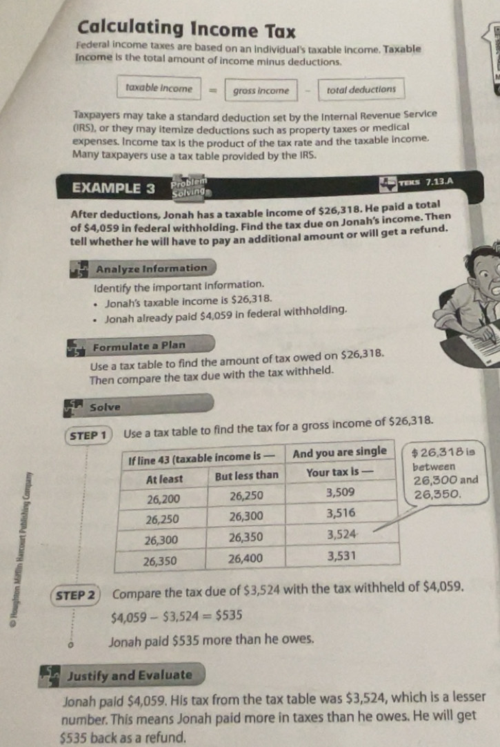 Solved: Calculating Income Tax Federal income taxes are based on an ...