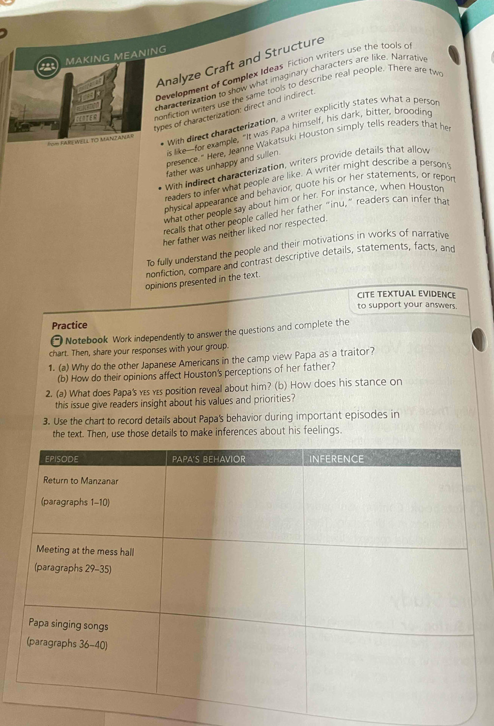 Solved: MAKING MEANING Analyze Craft and Structure Development of ...