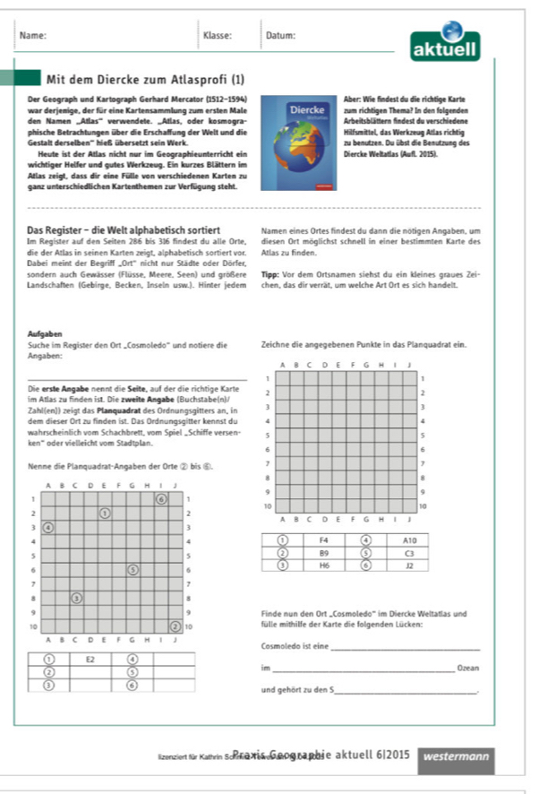 Gelöst:Name: Klasse: Datum: aktuell Mit dem Diercke zum Atlasprofi (1 ... Gelöst:Name: Klasse: Datum: aktuell Mit dem Diercke zum Atlasprofi (1 ...