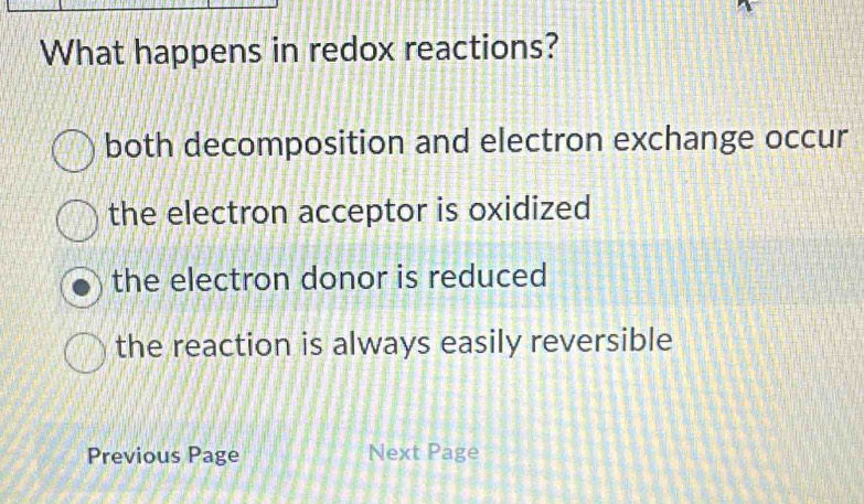 Solved: What happens in redox reactions? both decomposition and ...
