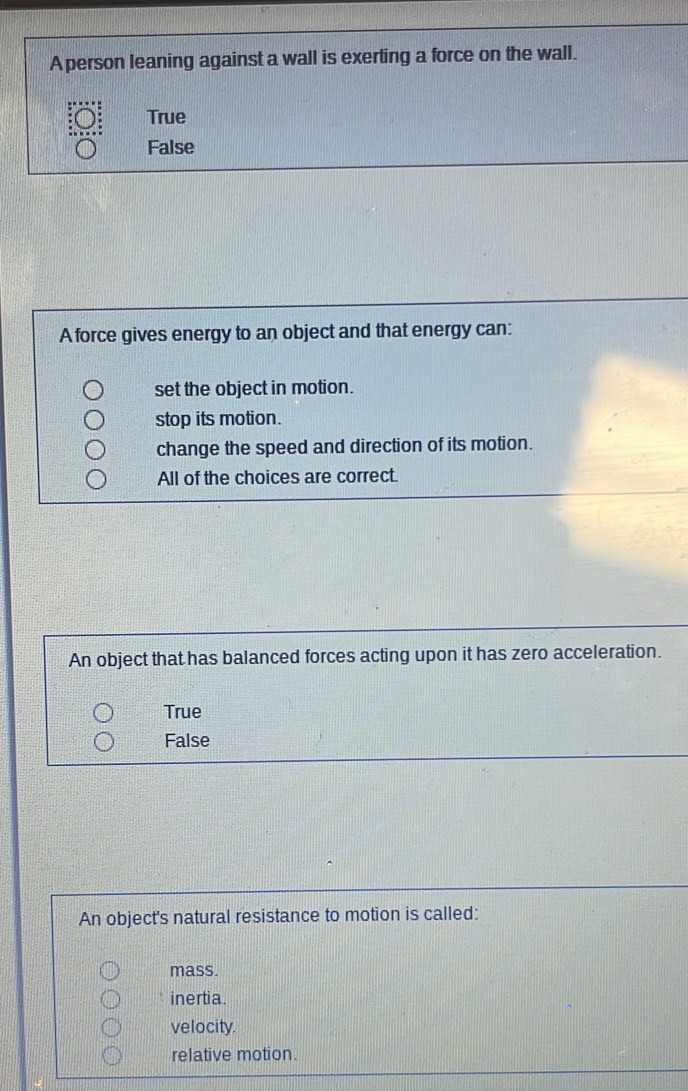 Solved: A person leaning against a wall is exerting a force on the wall ...