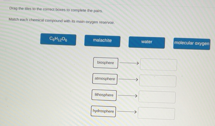 Resuelto:Drag the tiles to the correct boxes to complete the pairs ...