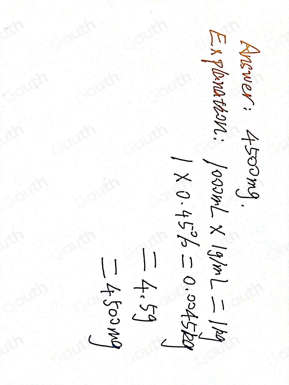 Solved: You are asked to mix a 1000 mL bag of 0.45% NaCl using a liter ...