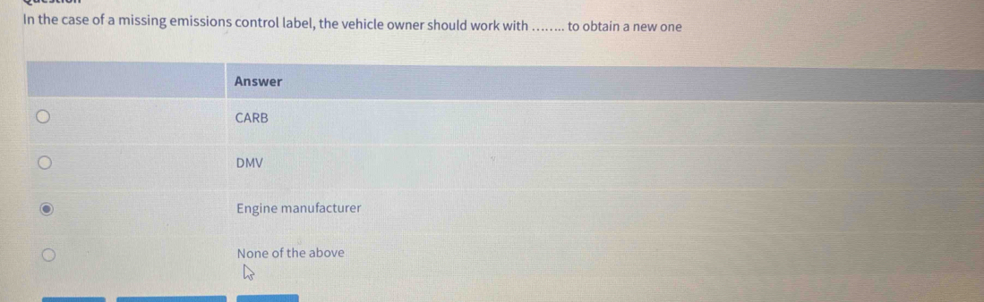 Solved: In the case of a missing emissions control label, the vehicle ...