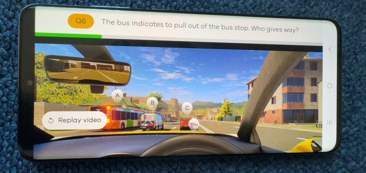 Solved: The bus indicates to pull out of the bus stop. Who gives way ...