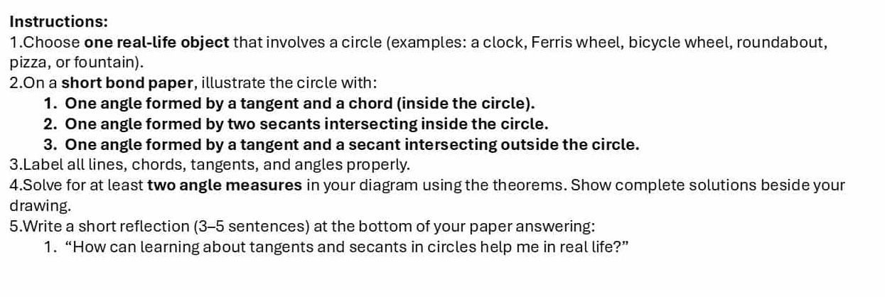 Solved: Instructions: 1.Choose one real-life object that involves a ...